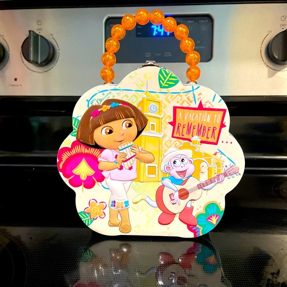 Nickelodeon | Toys | Dora Metal Purse Lunch Box Orange Handle 84 | Poshmark